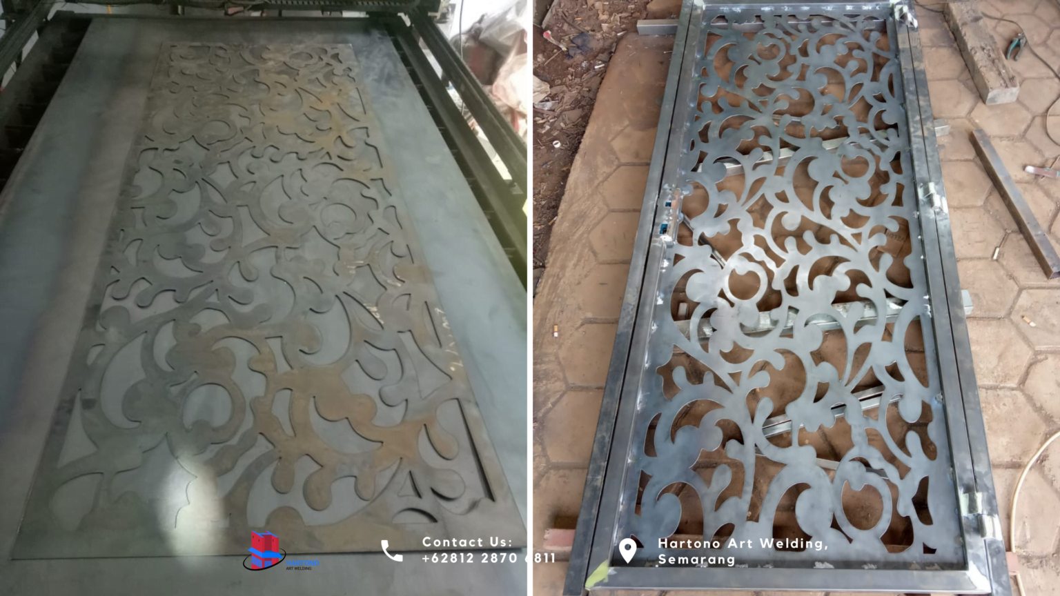 Proses Pembuatan Pintu Minimalis Cutting Laser - Semarang