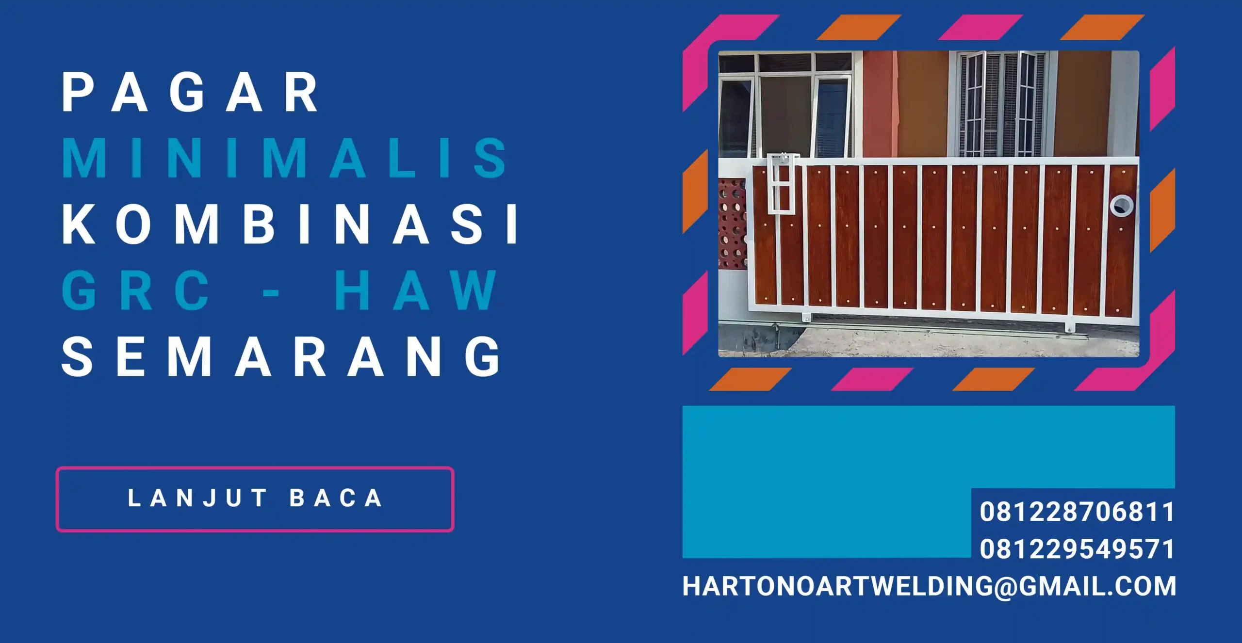 Pagar Minimalis Kombinasi GRC - Hartono Art Welding Semarang