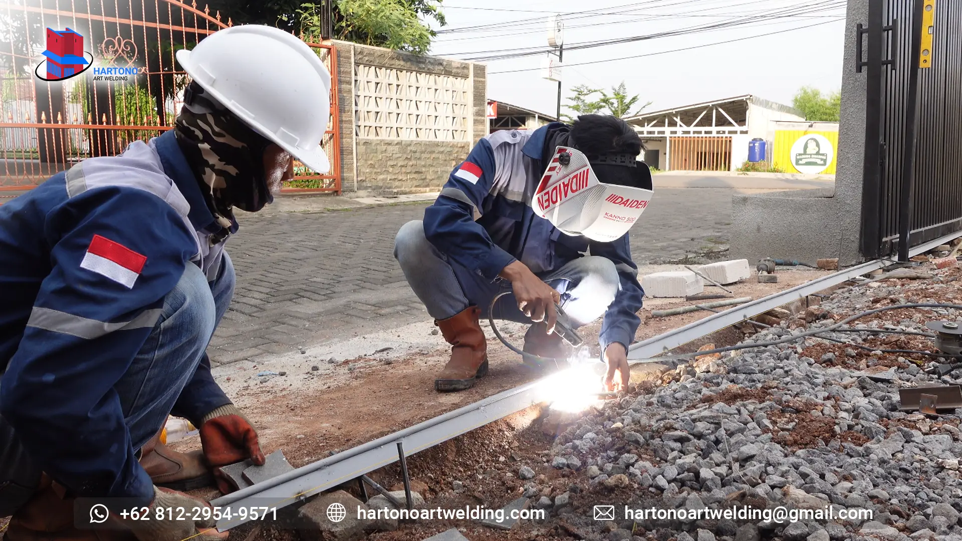 Instalasi Rail Pagar Minimalis Tembalang- Hartono Art Welding Semarang